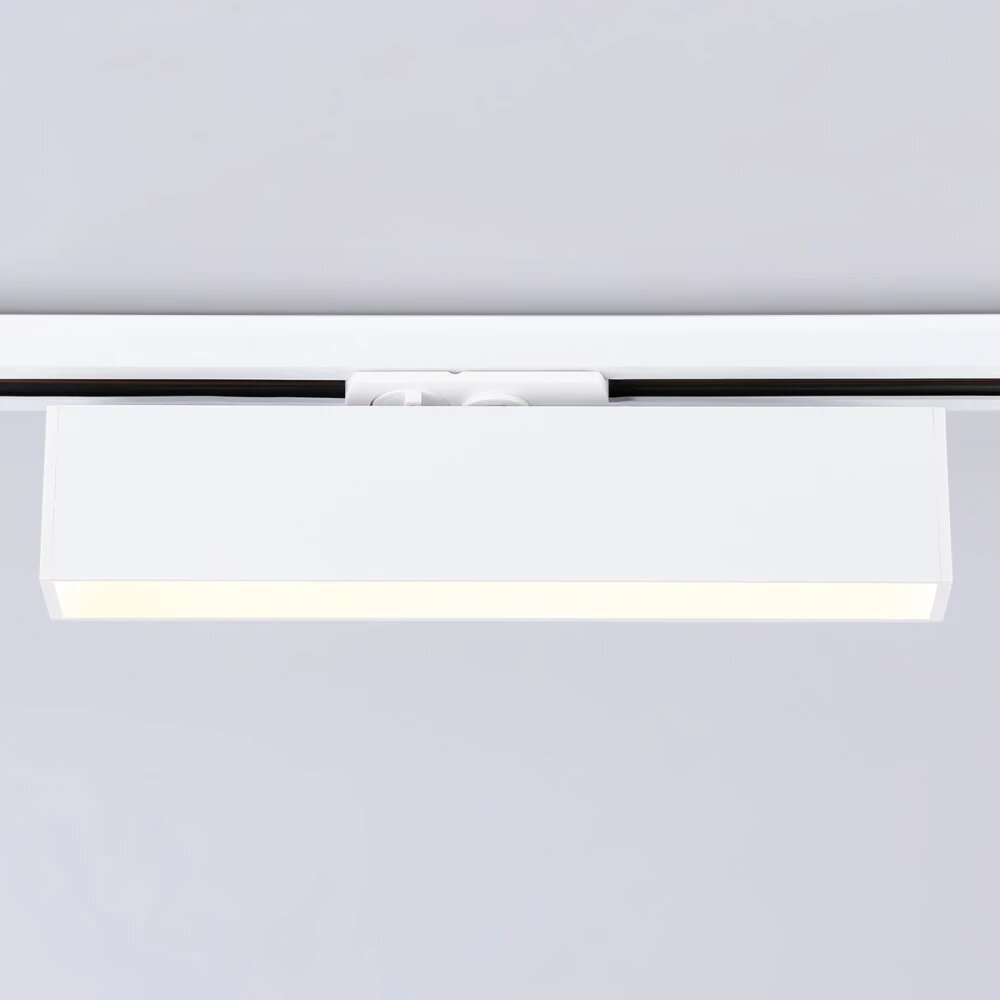 Трековый однофазный светодиодный светильник GL6761 WH белый LED 12W 3000K 300*22*48