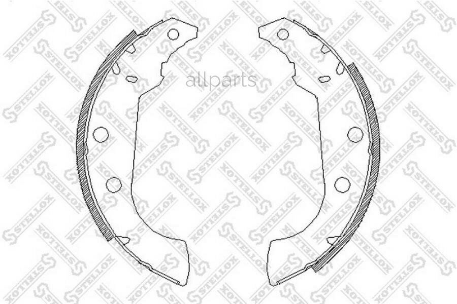 STELLOX 146101SX 4135.01=4135.00=642SBS=489SBS ! колодки барабанные\ Peugeot 306 93-00/405 87> с рычажком