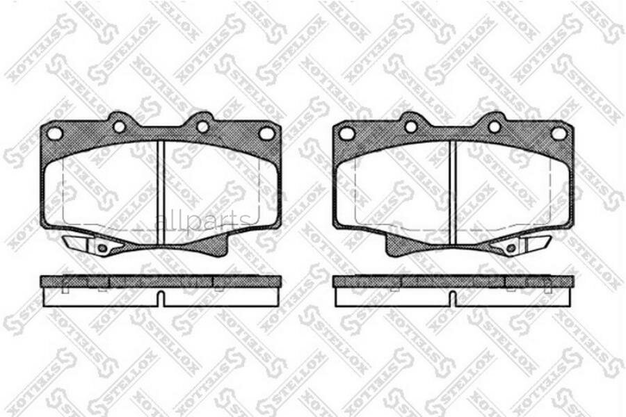 STELLOX 440004SX 429 04 ! колодки дисковые п.\ Toyota Land Cruiser 2.4-4.5/2.4D-4.2TD 90>