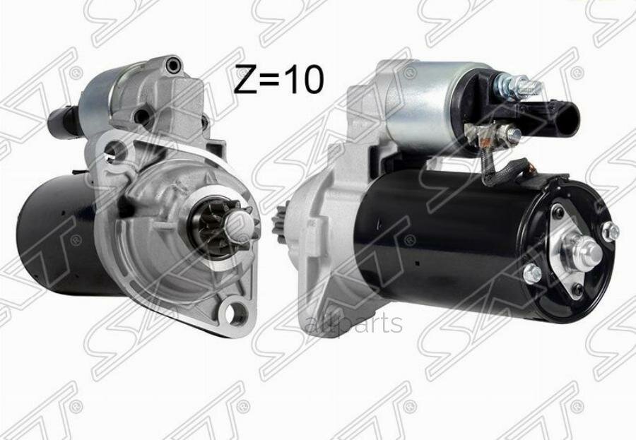 SAT ST-02M911024PN Стартер Audi A3 03-19 / Q3 11-19 / Skoda Kodiaq 16-22 / Octavia 04-20 / Rapid 17-20 / Volkswagen Gol