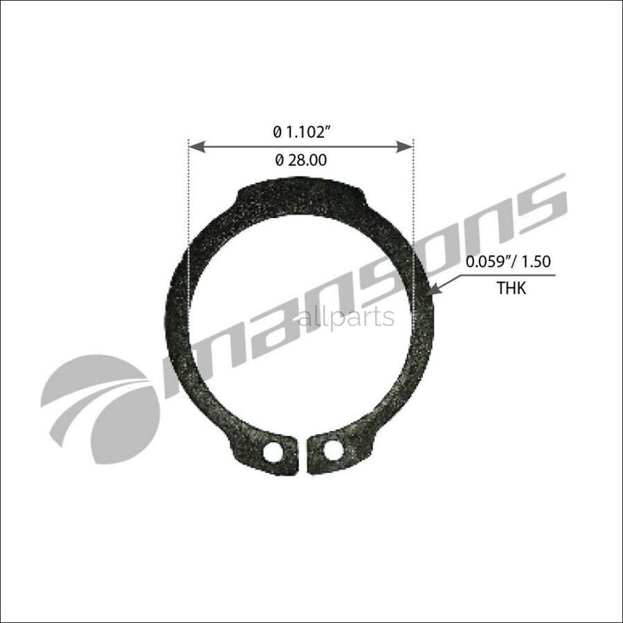 MANSONS CR10 кольцо стопорное! D28x1,5mm ролика \RVI