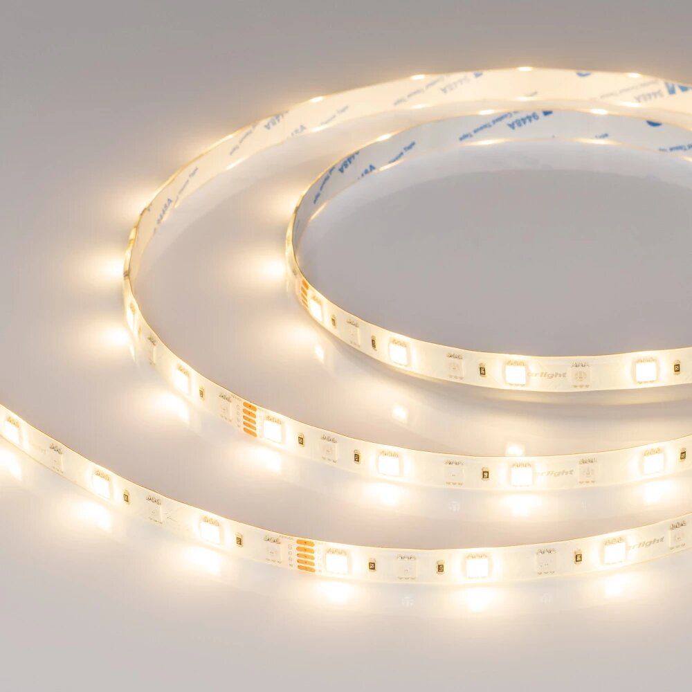 Лента RTW-SE-B60-10mm 24V RGBW-Warm (14.4 W/m, IP65, 5060, 5m) (Arlight, Открытый) 034185