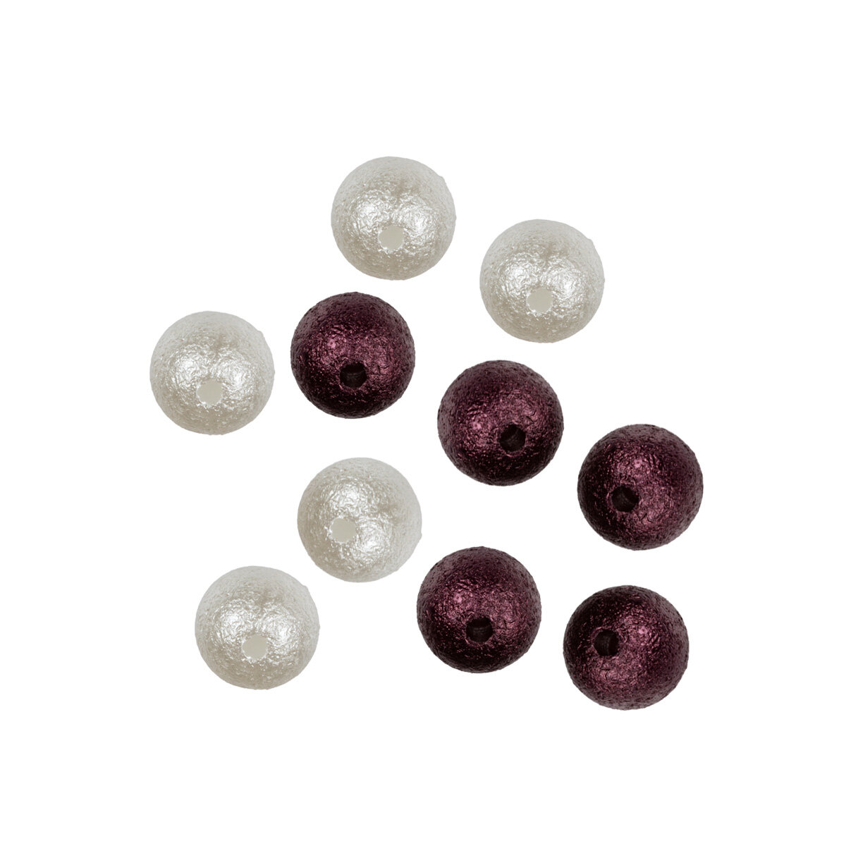 Zlatka Бусины пластиковые JJBS-01-HO84 10 мм, набор 10 шт для рукоделия и украшений цвет №02 ассорти