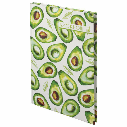 Блокнот (135х206 мм) А5 STAFF, 80 л, твердый, клетка, "Авокадо", 111598