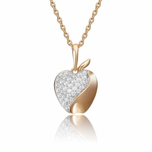 Подвеска PLATINA, красное золото, 585 проба, фианит