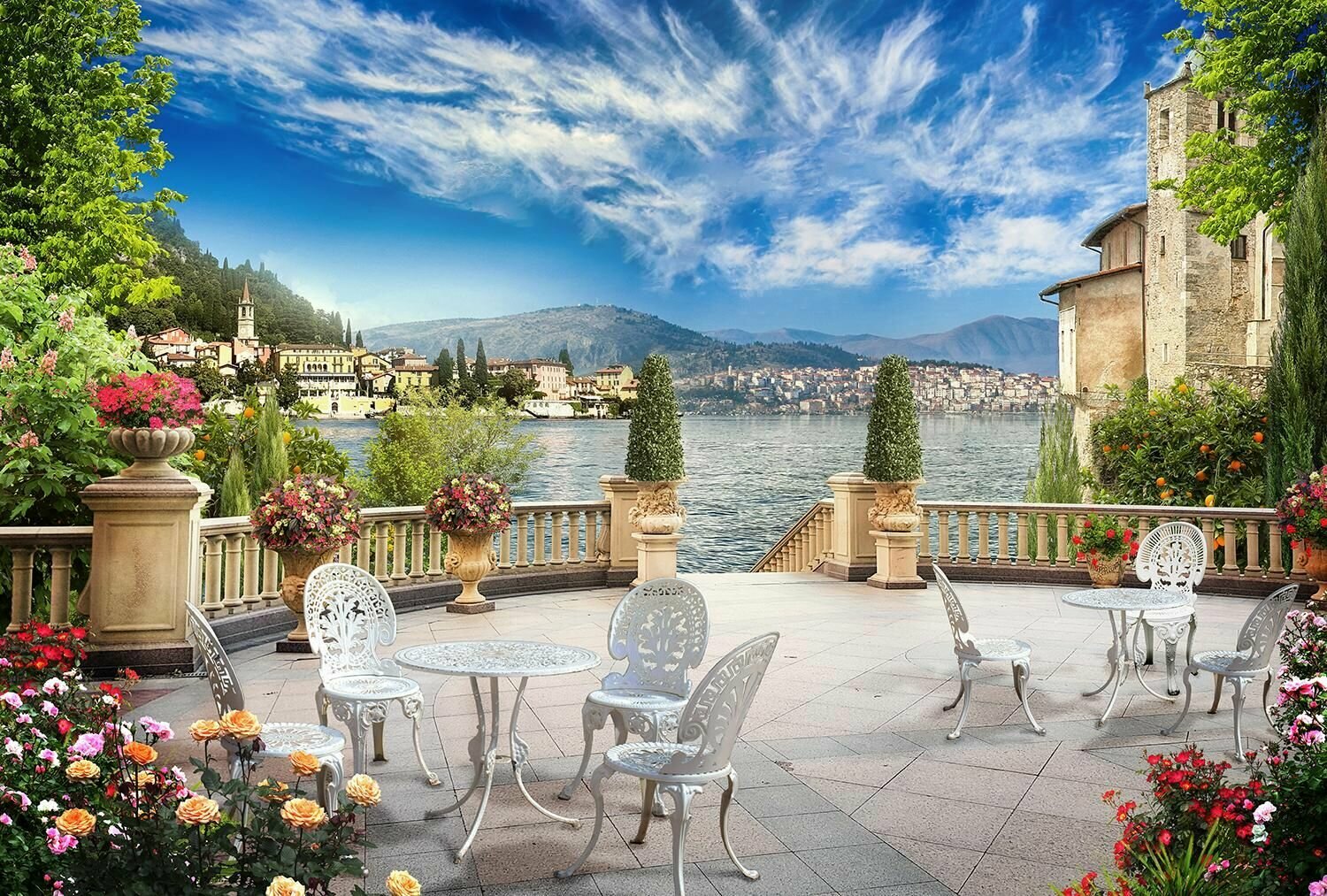 Фотообои/F коллекцияF-143 Средиземноморская терраса 400х270-1Divino