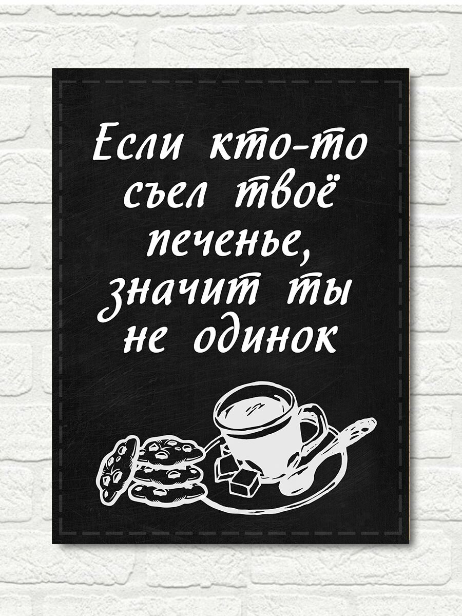 Картина на холсте 45х60 см на подрамнике Правила дома цитаты фразы