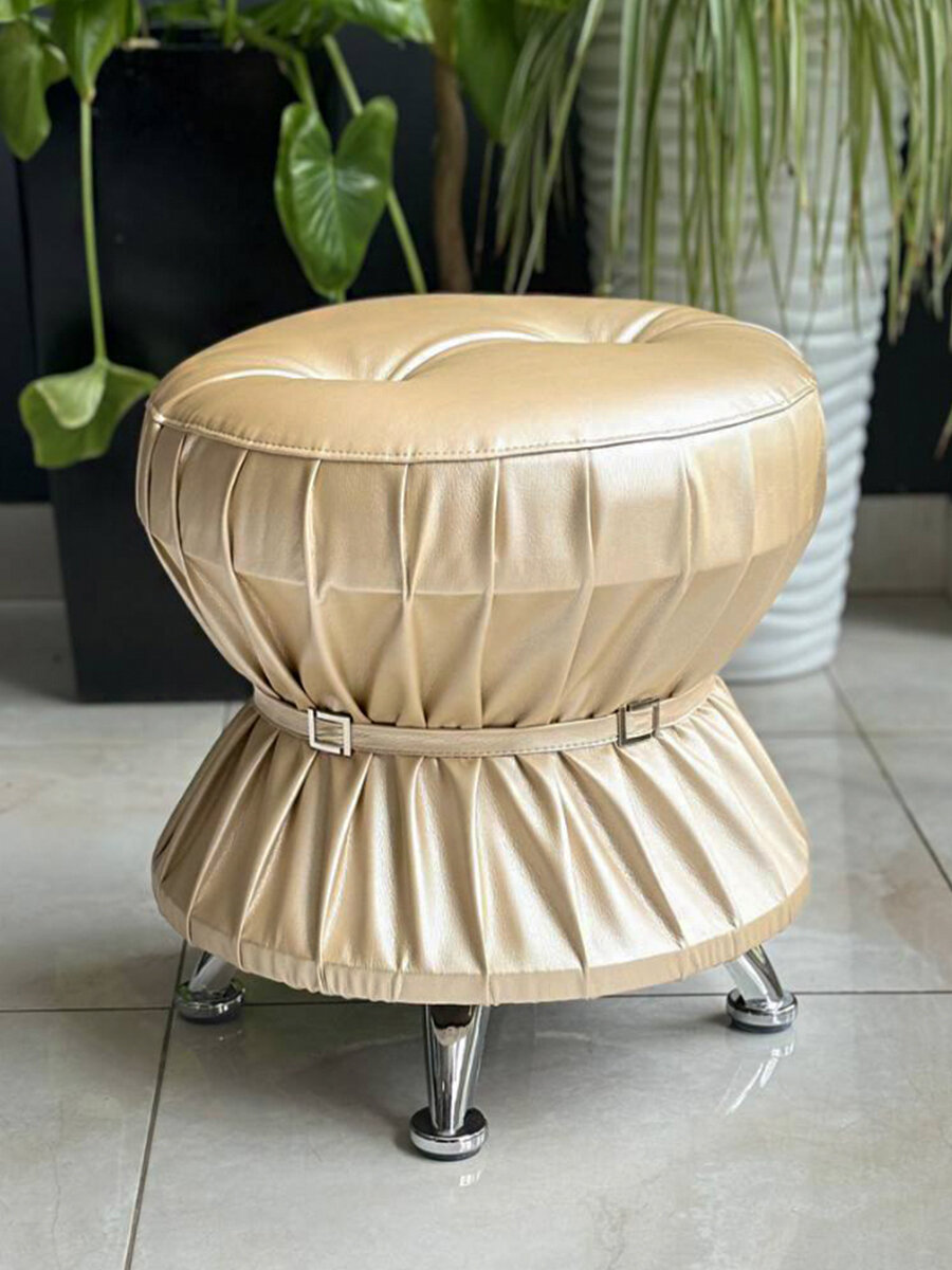 Прочный пуф оригинальный для прихожей 156, Искусственная кожа, 45х45х44 см.