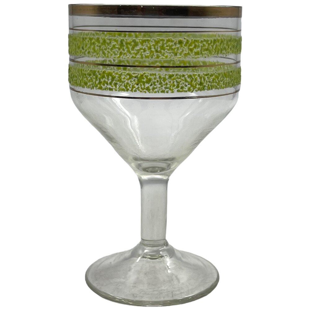 Фужер "Новогодний" для вина, 200 мл, стекло, позолота, напыление, 1960-1970 гг, СССР