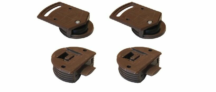 Колесики и ролики для шкафов-купе SKM-15 (РН-34) комплект на 1 дверь (2верх+2ниж) Ф35мм