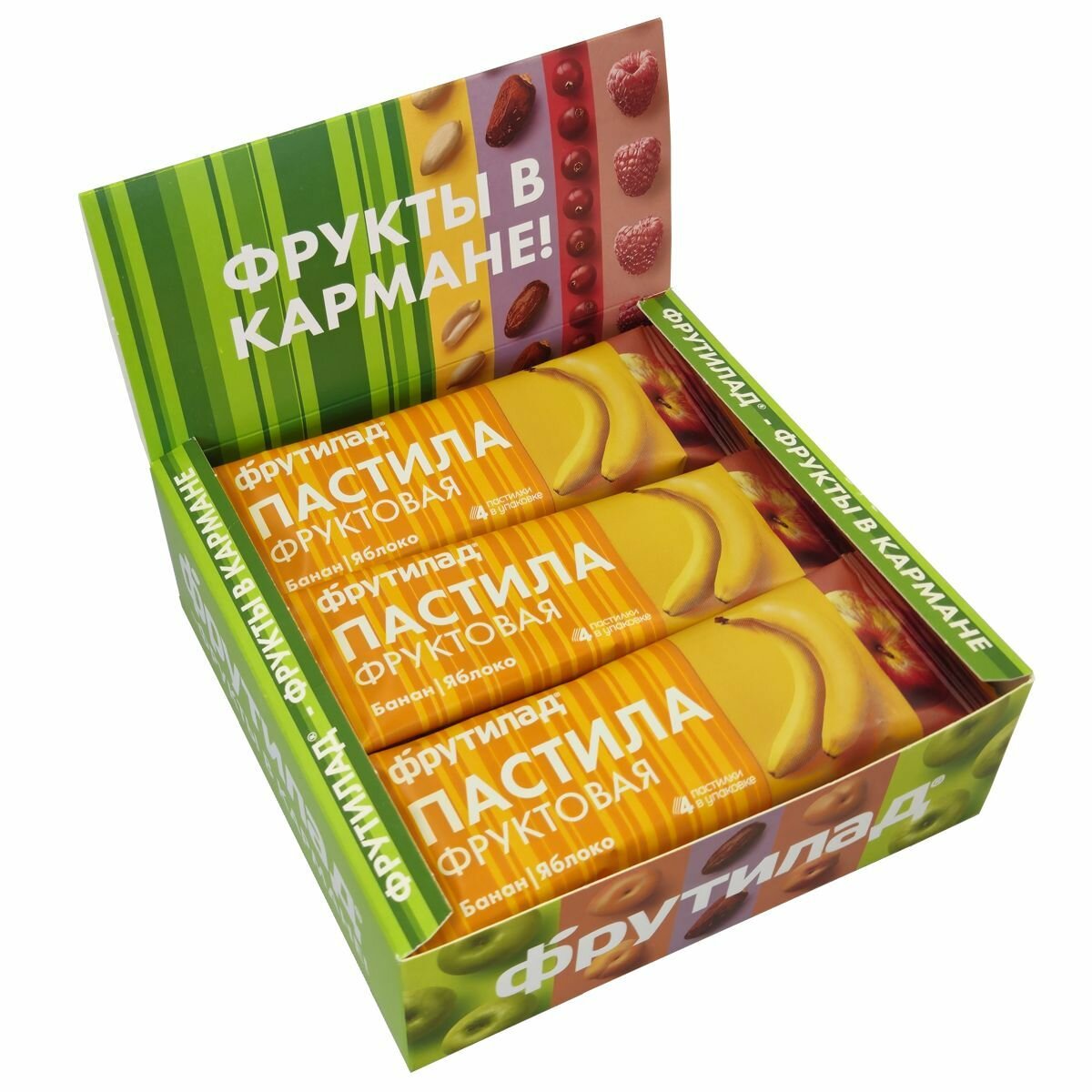 Фруктовая пастила "Фрутилад" Банан-Яблоко 30 грамм*12 штук.