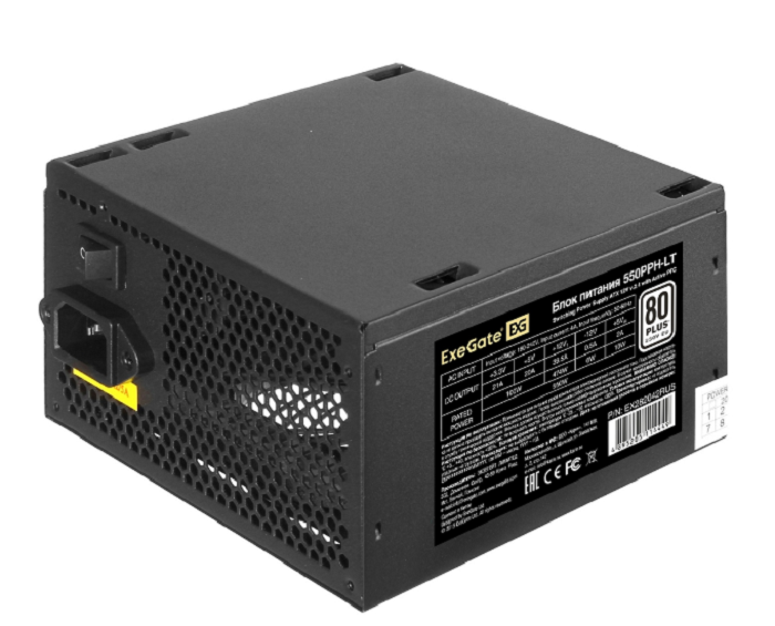 Блок питания ExeGate EX282042RUS-OEM-S, 550 Вт, 80 Plus, черный