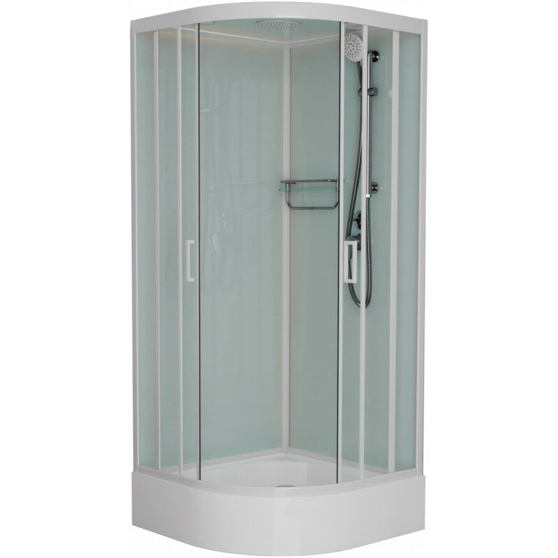 Душевая кабина 90x90x220 см Frank F409/1 М White 20024 текстурное стекло