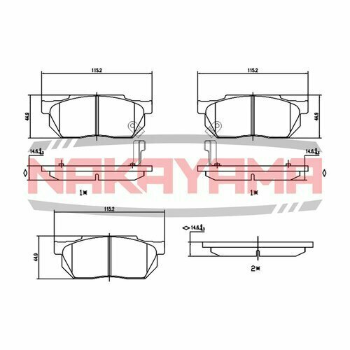 Колодки тормозные дисковые Nakayama HP8192NY
