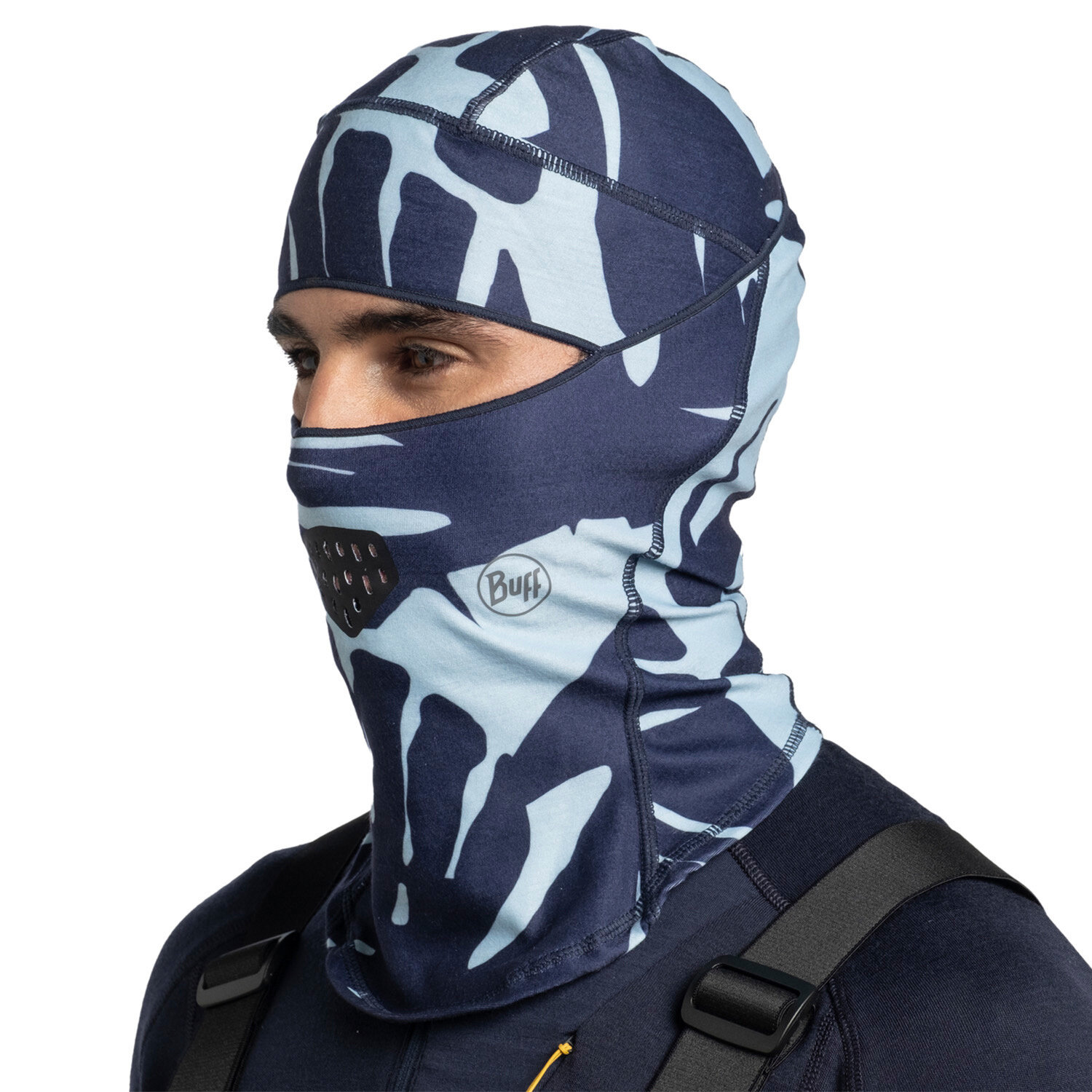 Балаклава Buff Thermonet hinged balaclava для взрослых и детей, размер us:б/р, голубой/синий — фото 1