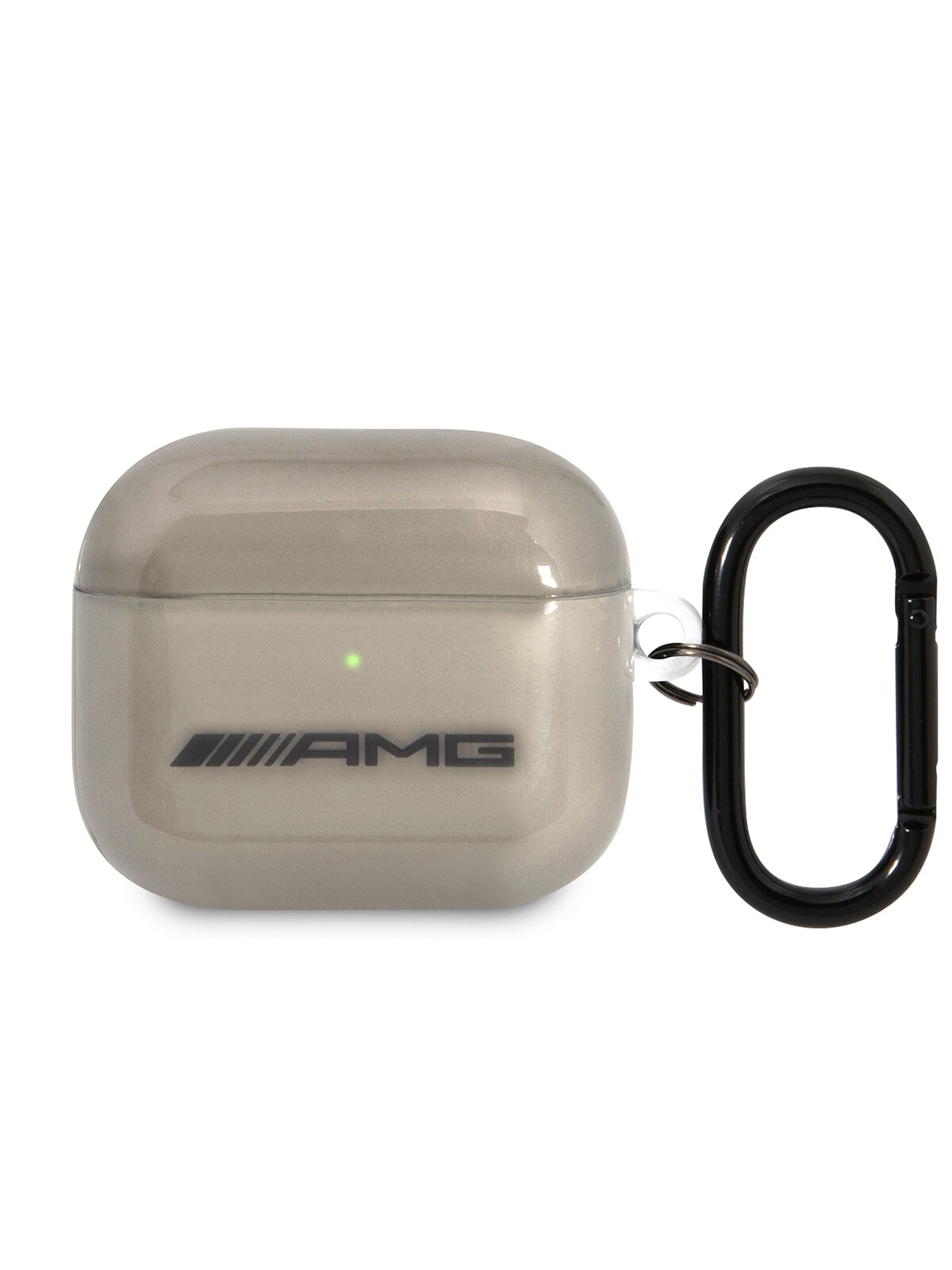 AMG для Airpods 3 чехол PC/TPU Big Logo Transparent Black