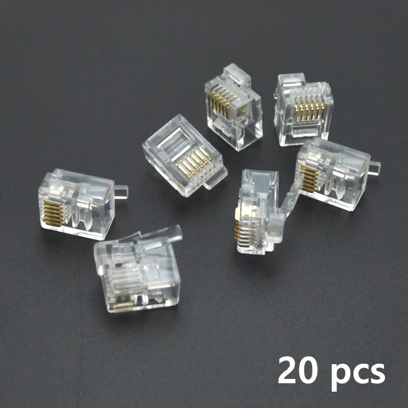 Кабель RJ12 леduo 6P6C 20 pcs