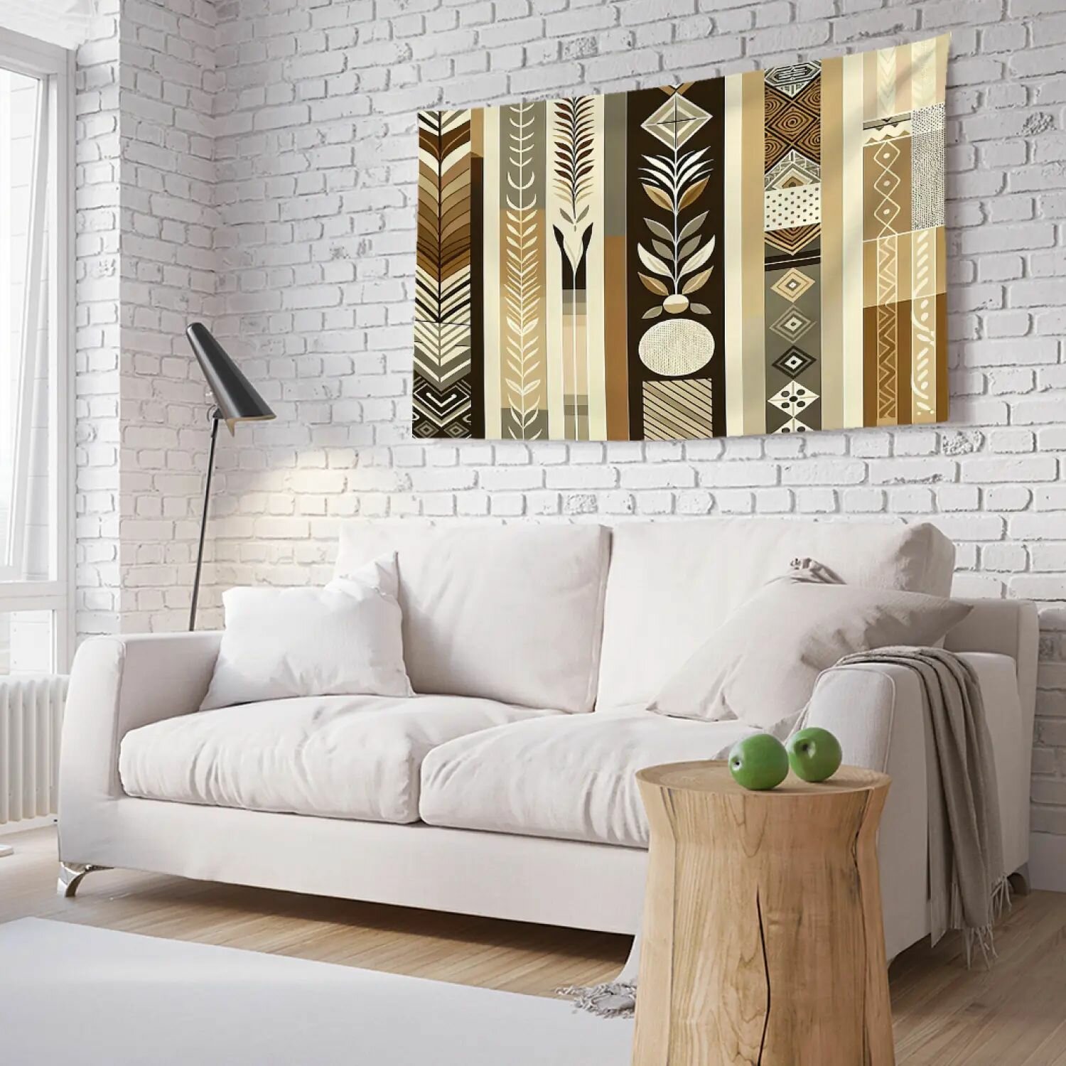 Фотопанно на стену горизонтальный постер 150х200 "Бежевые обои", JoyArty