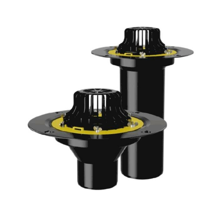 Воронка кровельная VM с вертикальным выпуском PP Дн 110 с листвоуловителем, прижимным фланцем Fachmann 01.091