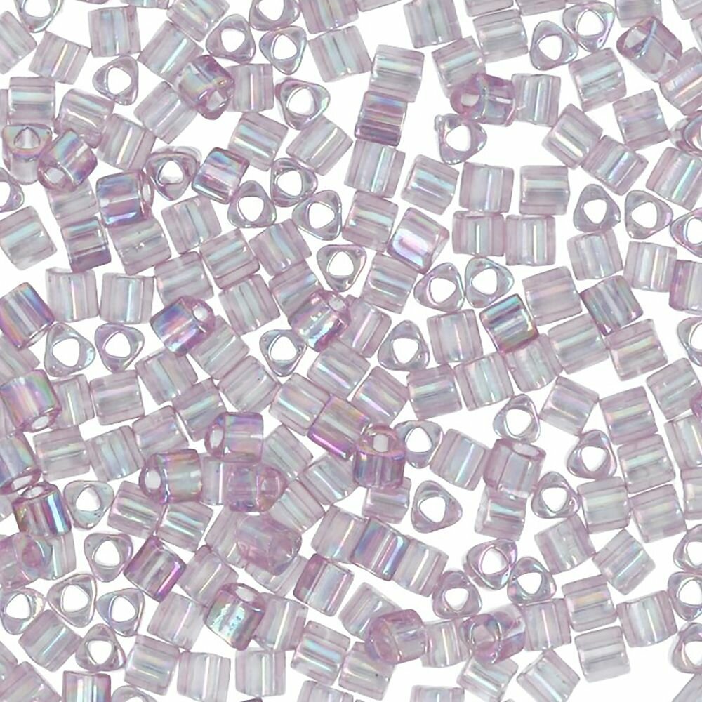 Бисер Япония "TOHO" 11/0 TRIANGLE №2 2.2 мм 5 х 5 г №0166 гр. розовый/перламутр