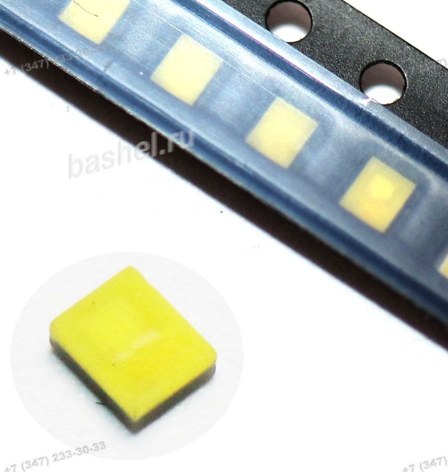 LED chip 2016-5500K-90Lm 1W, 3.5V, 350mA White (для вспышек телефонов и камер), Светодиод