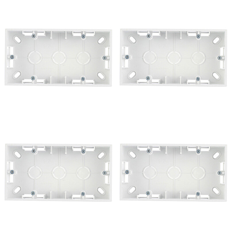 Коробка монтажная Simon 15 двухместная накладная белая (1590752-030) (4 шт.)