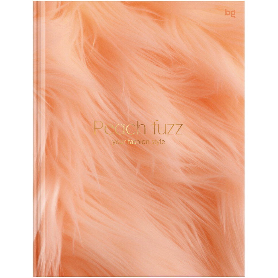 Бизнес-блокнот А5, 80л, BG "Peach Fuzz", soft-touch ламинация, тиснение фольгой, 370493