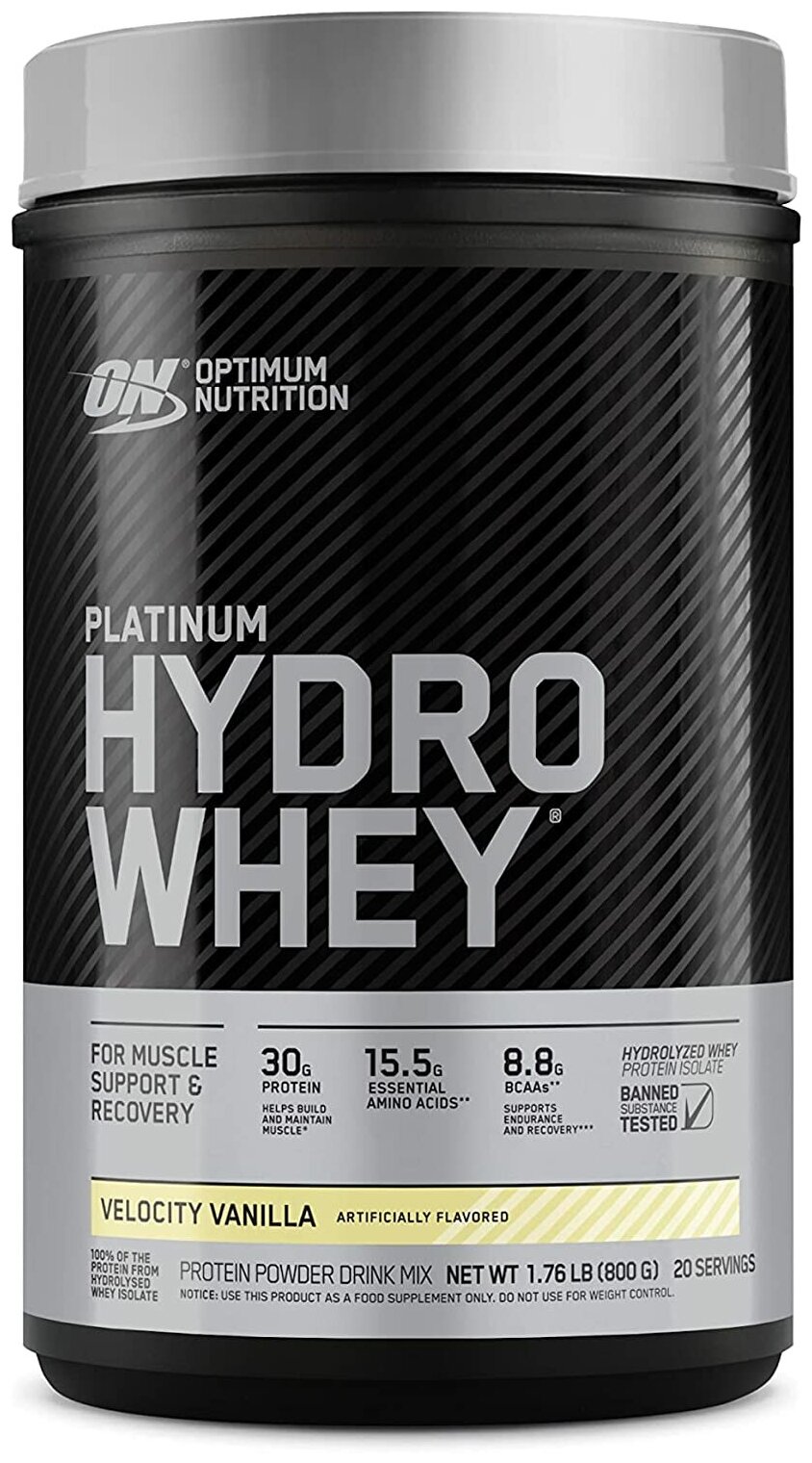 Гидроизолят сывороточный протеин Optimum Nutrition Platinum HydroWhey 1.75lb (Velocity Vanilla)