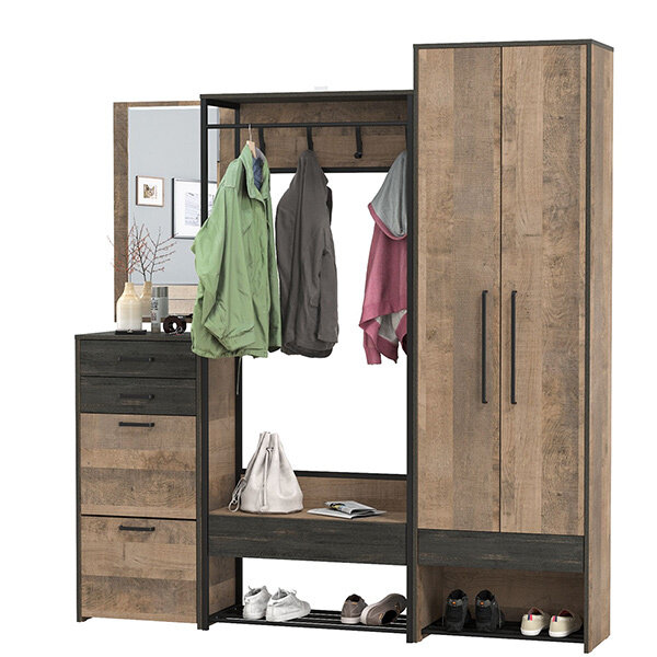 Прихожая Трувор 232, цвет дуб гранж песочный/интра