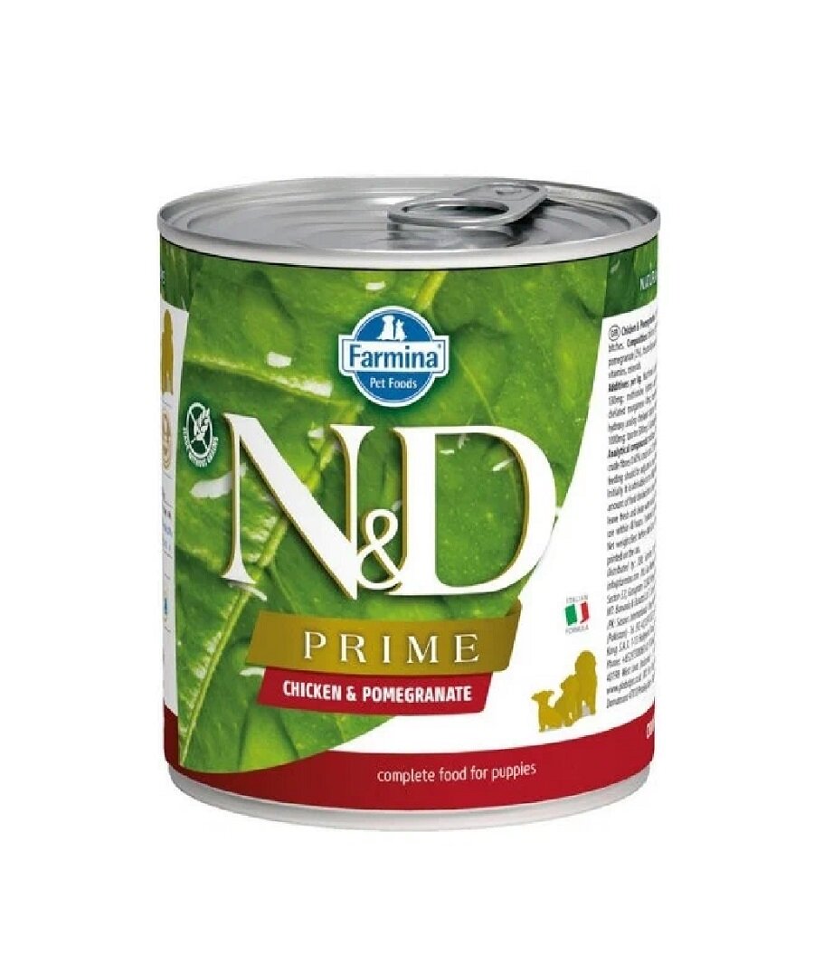 Farmina Консервы ND Dog PRIME Chicken & Pomegranate PUPPY Курица с гранатом для щенков 285г (3шт)
