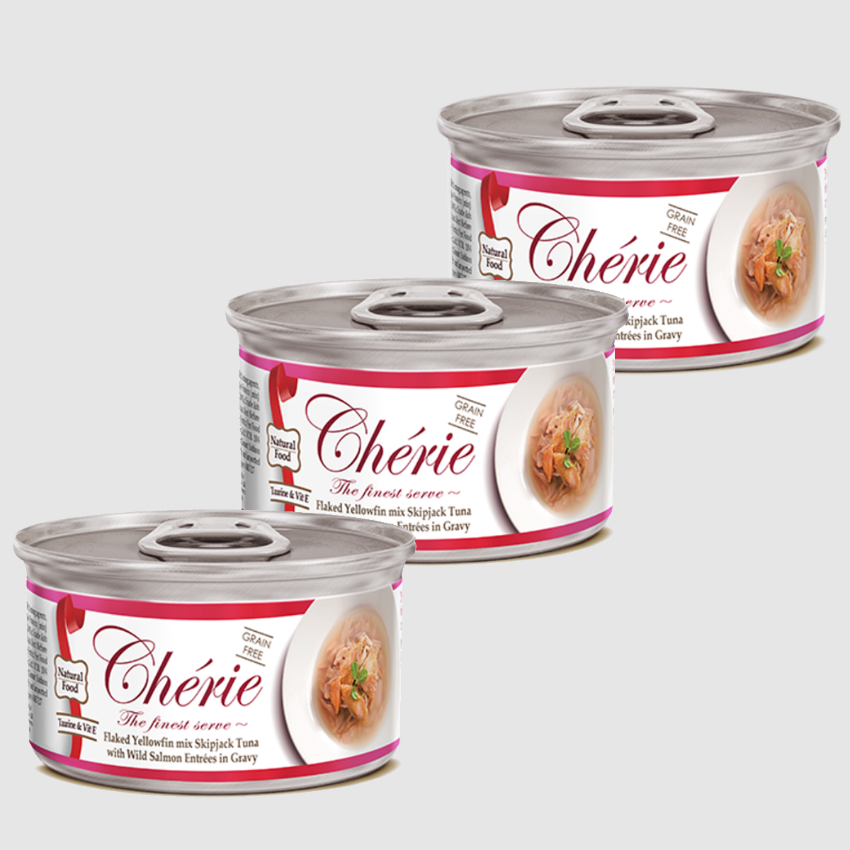 PETTRIC Консервы Cherie тунец С лососем В подливе 80г*3шт