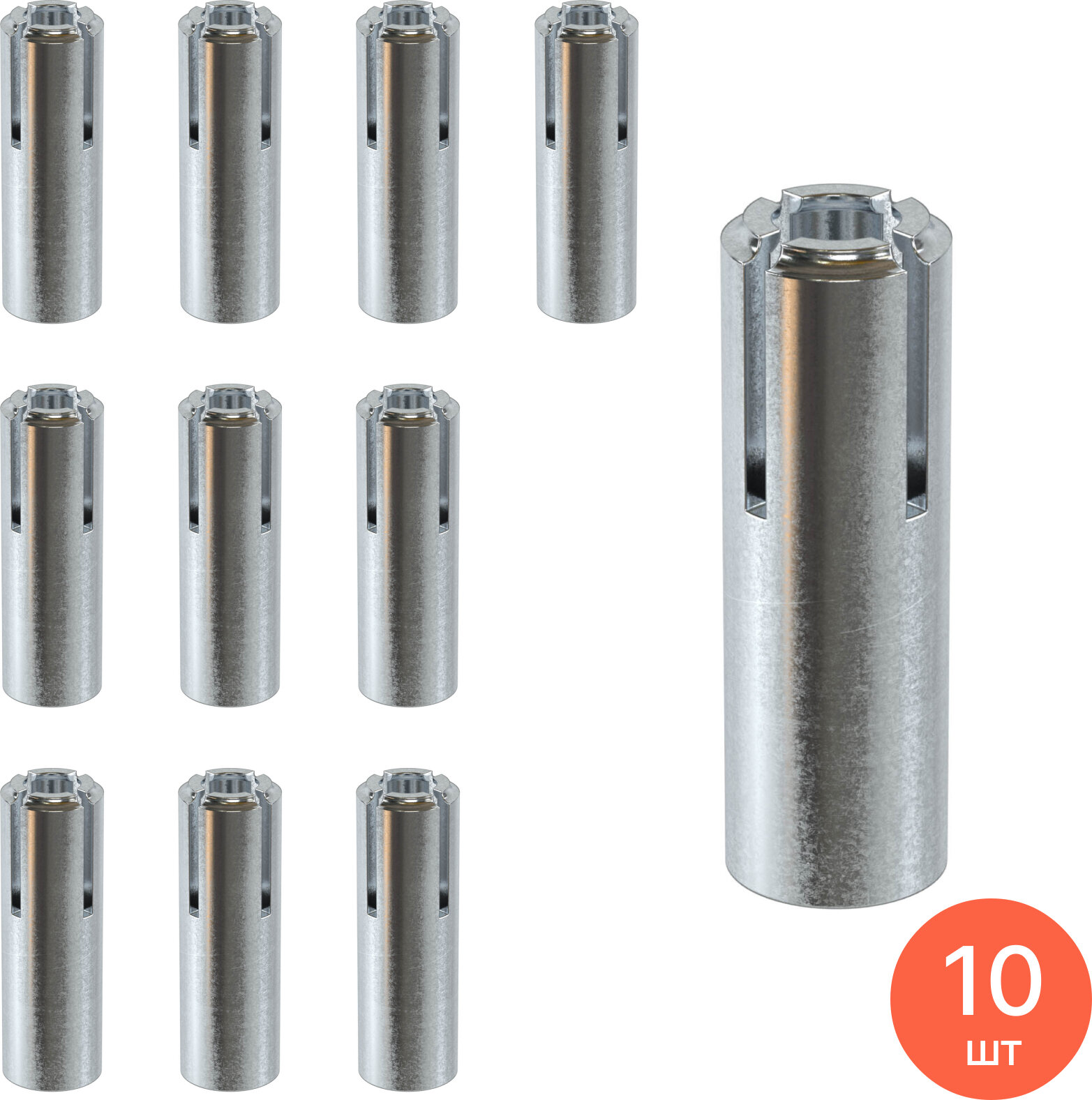 Анкер DKC / ДКС CM400625 забивной стальной, М6, 1шт. / крепеж (комплект из 10 шт)