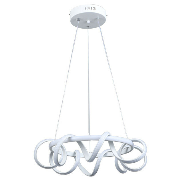 Люстра подвесная светодиодная DECITY Аурих 2х21Вт+2х54Вт LED металл акрилл белый