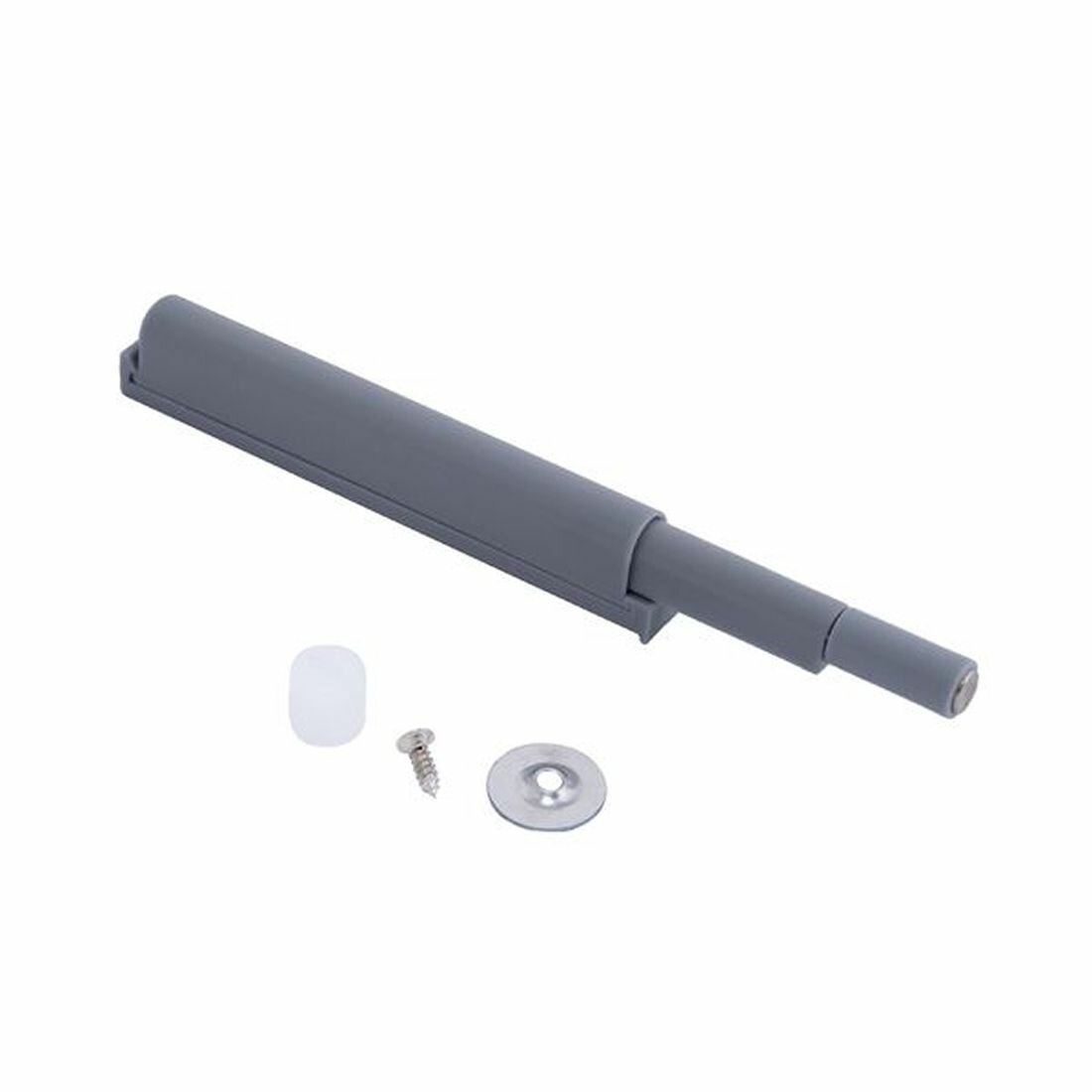 Механизм push to open для мебельных фасадов с магнитным наконечником, серый
