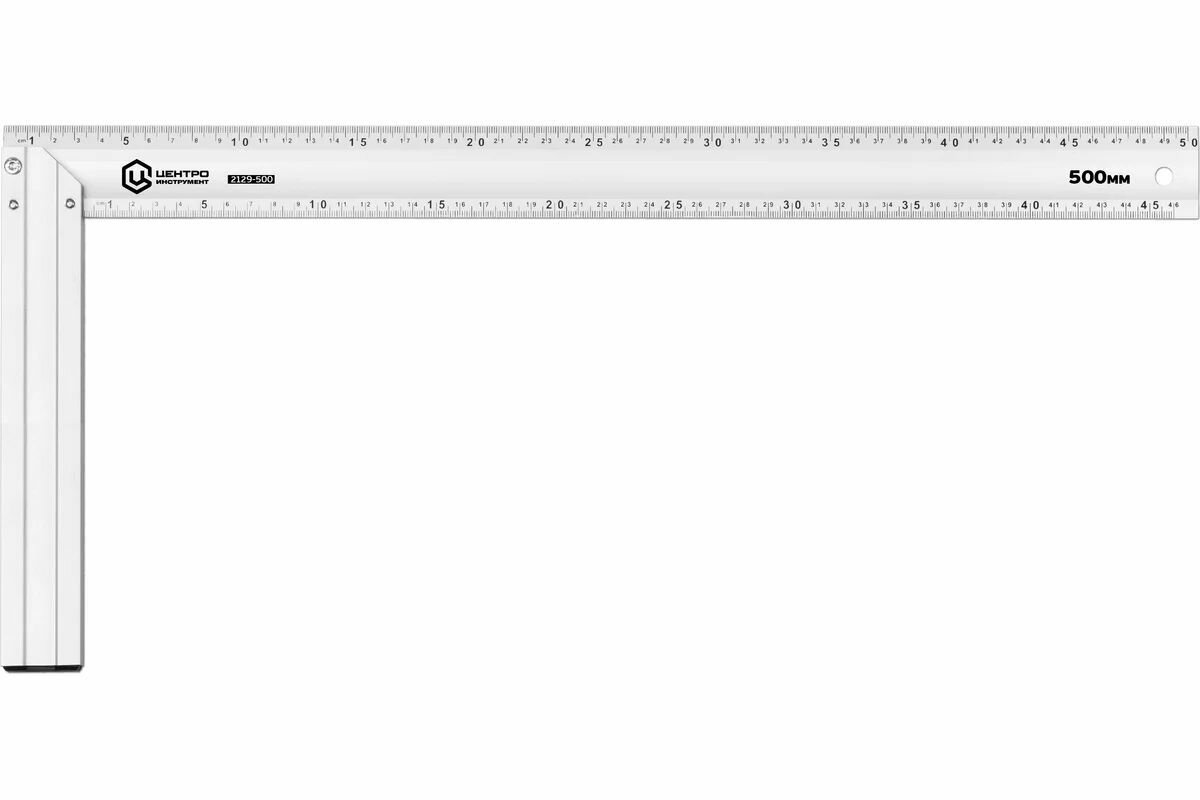 Угольник алюминиевый Центроиструмент 500 мм, арт.0528
