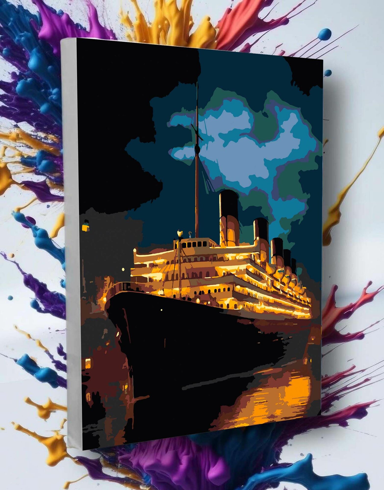 Картина по номерам Титаник Корабль Лайнер 40*50