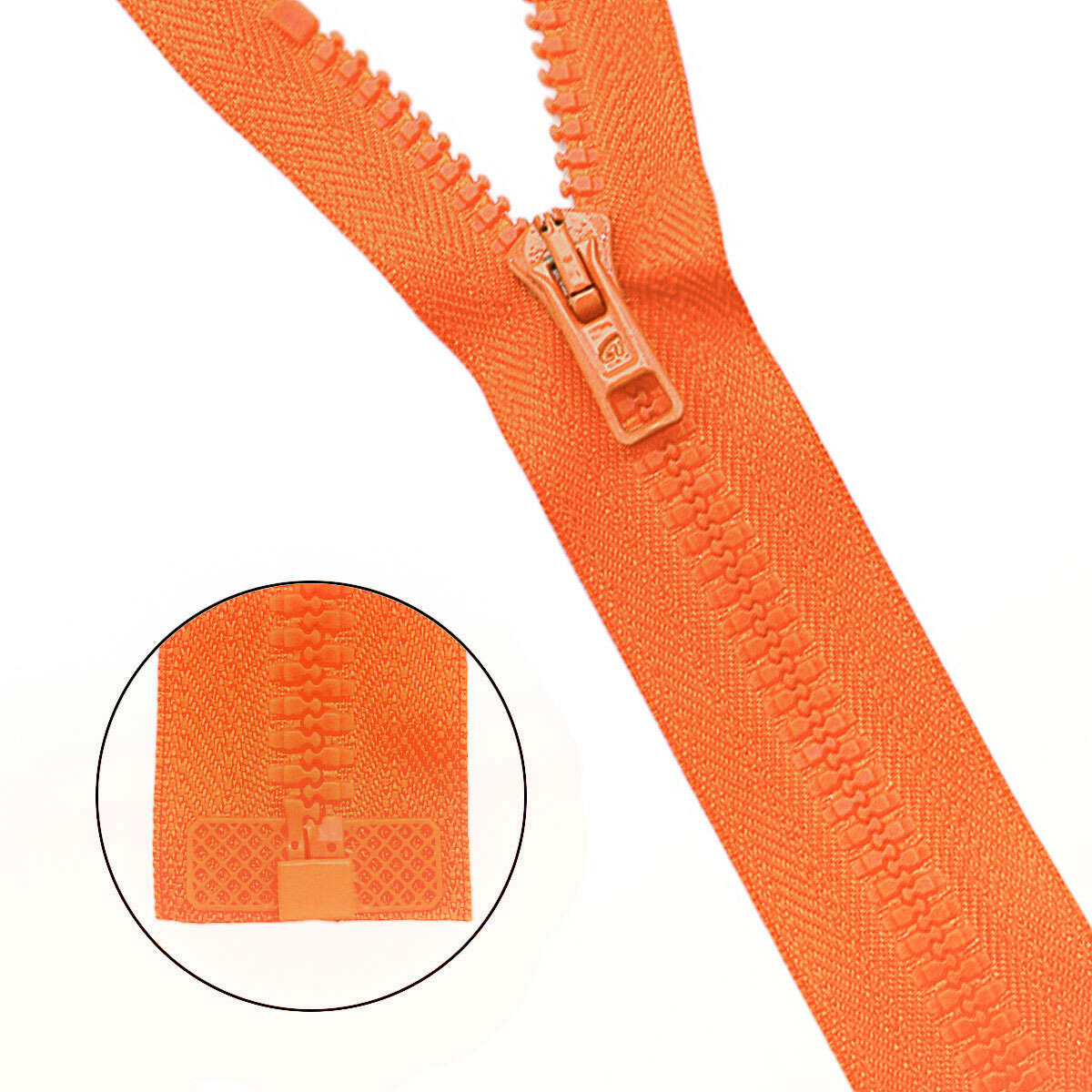 Молния разъемная 80 см тракторная, 1 замок, 5 шт, Тип 6 (2076) ARTA (005 оранжевый)
