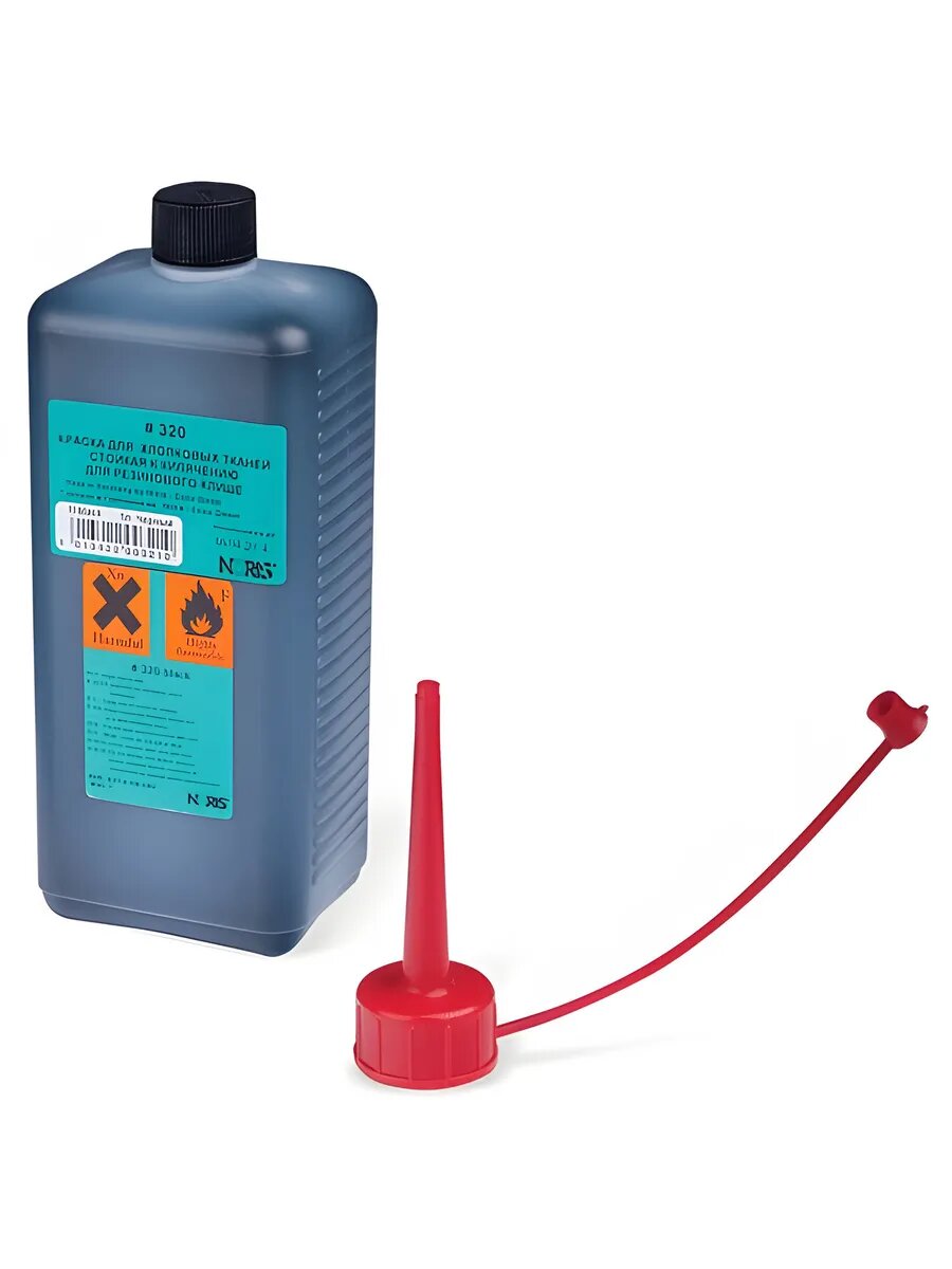 Краска штемпельная черная для ткани водостойкая, 1 л