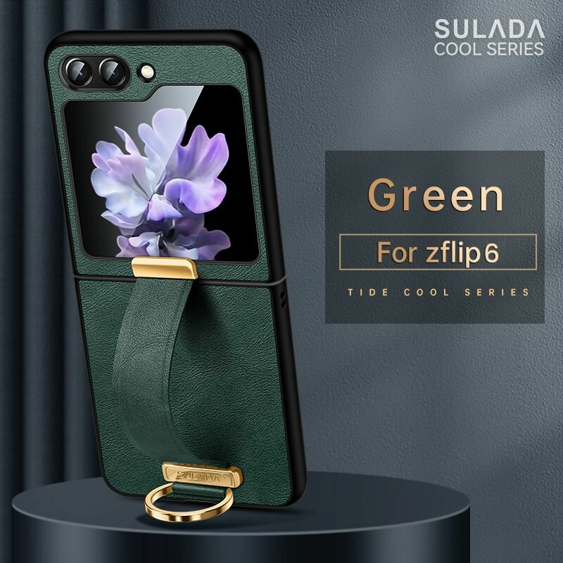SULADA Роскошное ОПремиум коже чехол для Samsung Galaxy Z Flip 6 / Самсунг Z Flip 6