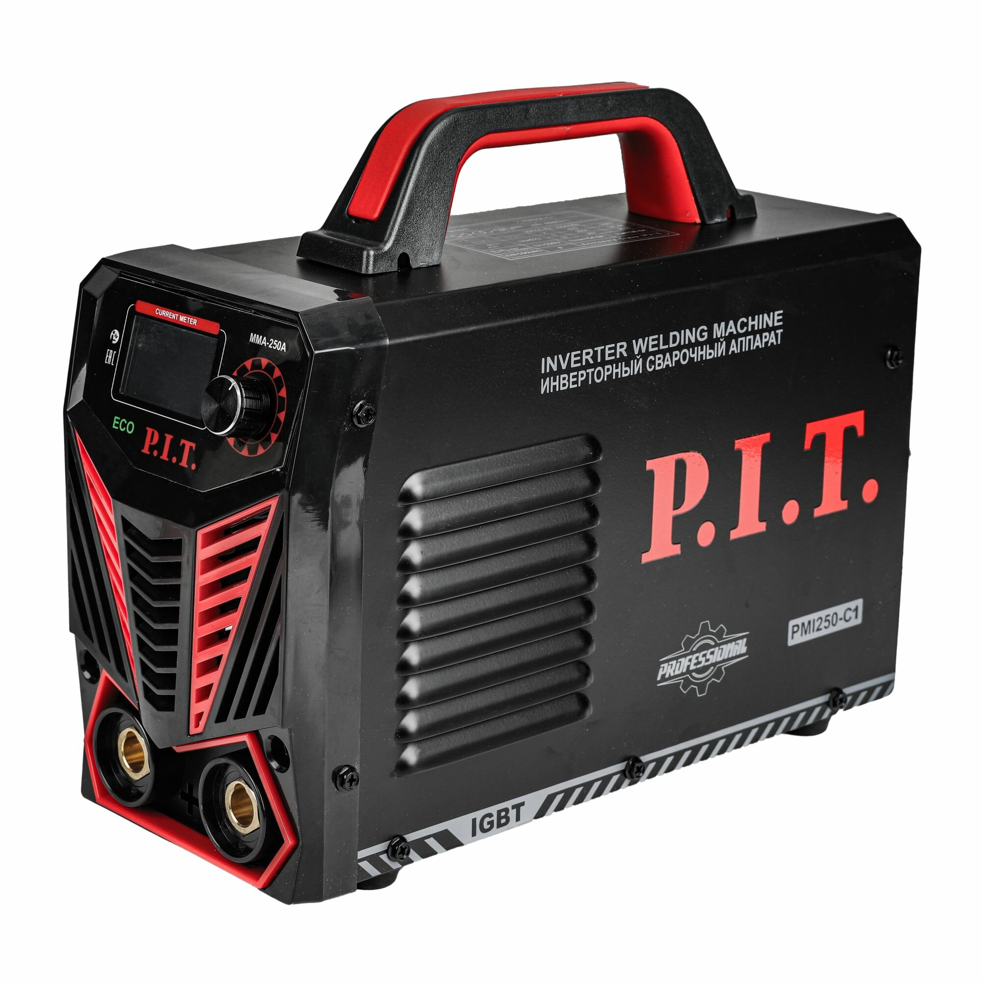 Сварочный аппарат P.I.T. PMI250-C1 IGBT (6.8кВт, 250А, ПВ-45, ММА 1.6-4.0мм, маска, краги, электроды)