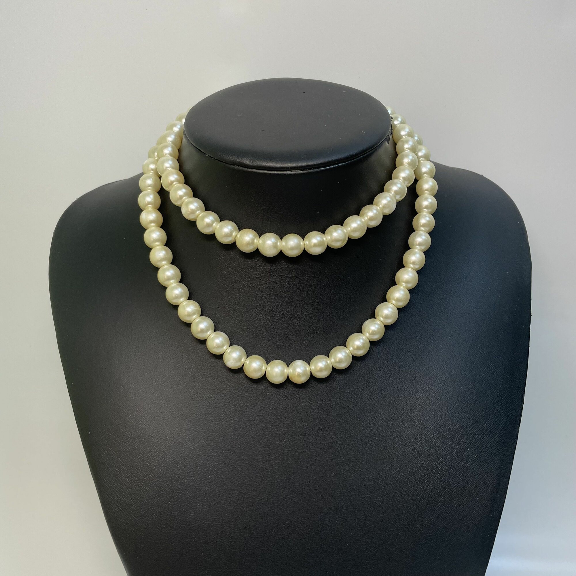 Винтажные пластиковые бусы, имитация жемчуга