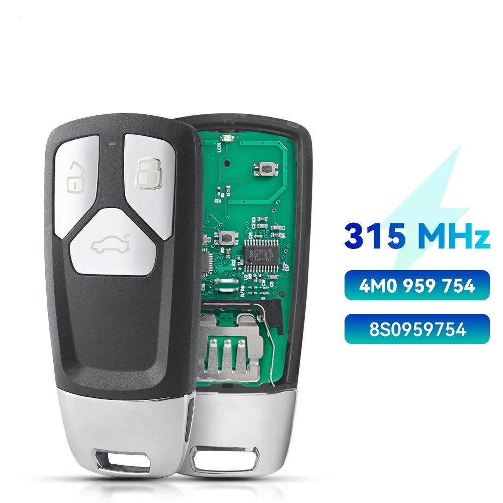 KEYYOU 4M0959754 433 МГц 315 МГц 3/4 кнопки умный дистанционный ключ для Audi TT A4 A5 Q5 Q7 S5 SQ5 2016 2017 2018 2019 Model 1