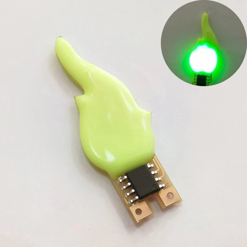 Светодиодная лампа-свеча 3В Зеленый, Green