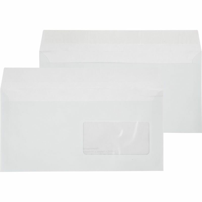 Attache Economy Конверт в упаковке Е65, стрип, окно, 110х220, 1000штук в упаковке