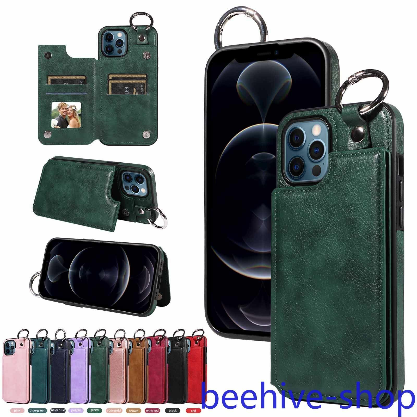 Кожаный чехол для Apple iPhone 12 Pro Max (айфон 12 про макс) с отделением для карты/ Чехол-кошелек для / Кожа высокого качества