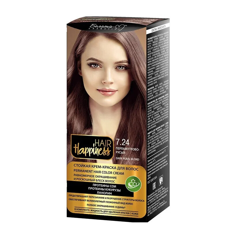 Белита-м стойкая крем-краска для волос тон №7.24 перламутрово-русый