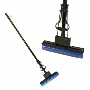 Швабра отжимная CELLTIX Усиленная , насадка ПВА губчатая 27 см, ручка 110 см цельная палка