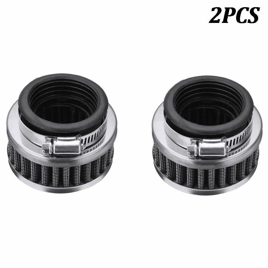2 универсальных воздушных фильтра для мотоцикла ATV скутера из нержавеющей стали 45 мм для Moto Honda Yamaha SR400 Kawasaki KZ650 BMW