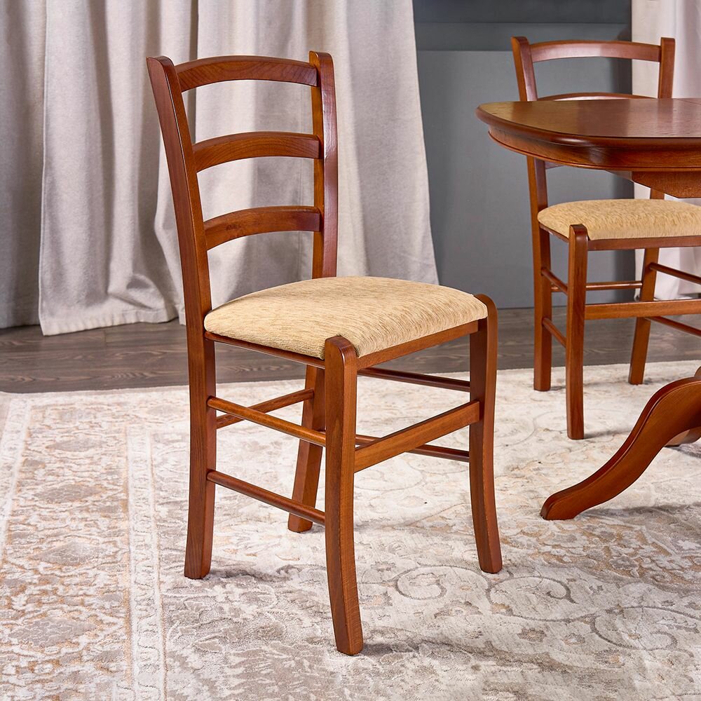 Стул деревянный эльба, массив бука, испанский орех бежевый