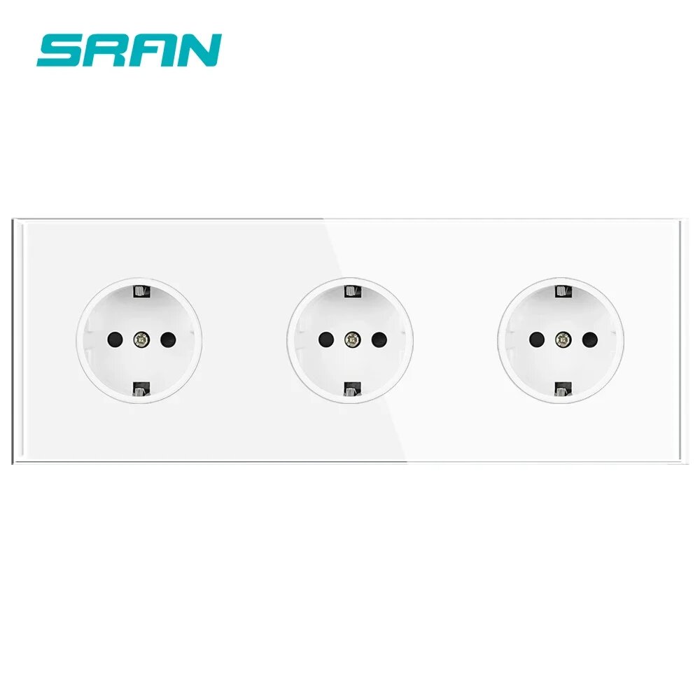 Розетка SRAN White 224 белая 16А